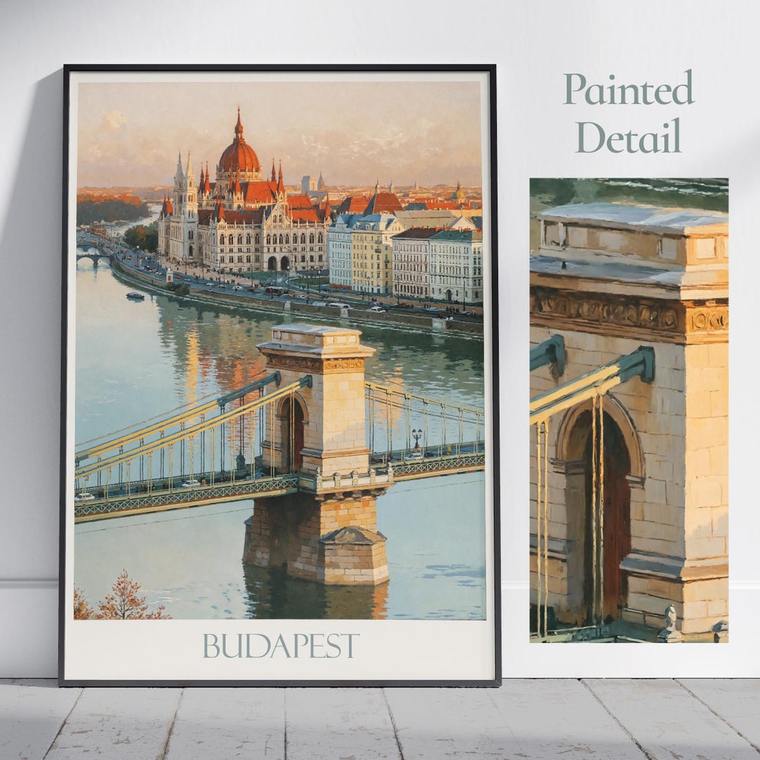 Budapest Travel Print ~ Hungary Travel Poster | Painted Wall Art & Home ...