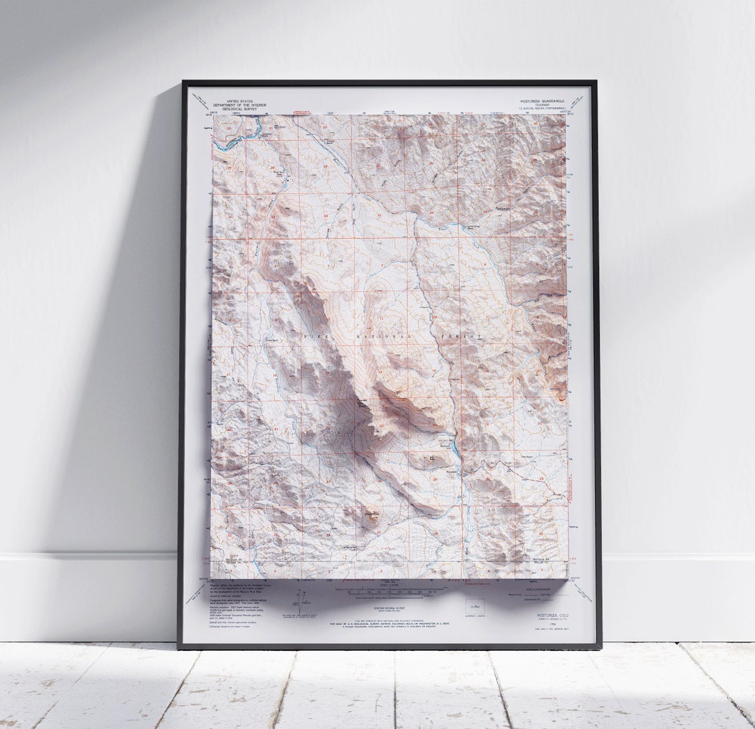 Westcreek & Thunder Butte, Colorado Topographic Map Art Print - Etsy