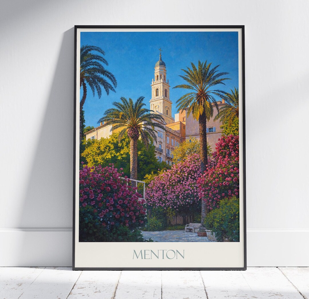 Menton France Travel Poster: Cote D'azur Art Print - Etsy