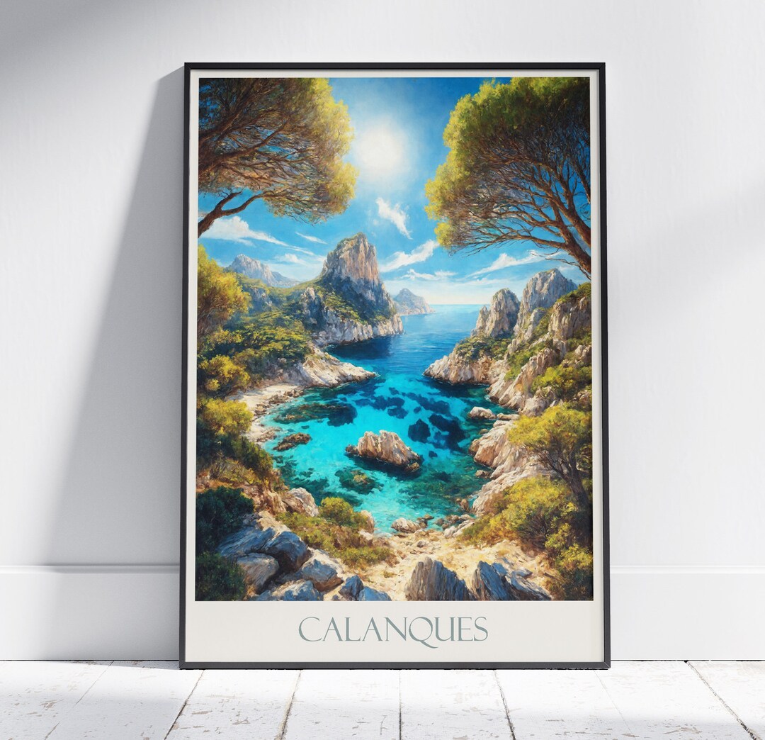 Calanques National Park Travel Print ~ France Travel Poster Wall Art ...