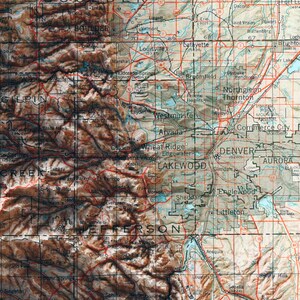 Colorado Topographic Map Print: Retro Style Shaded Wall Art - Etsy