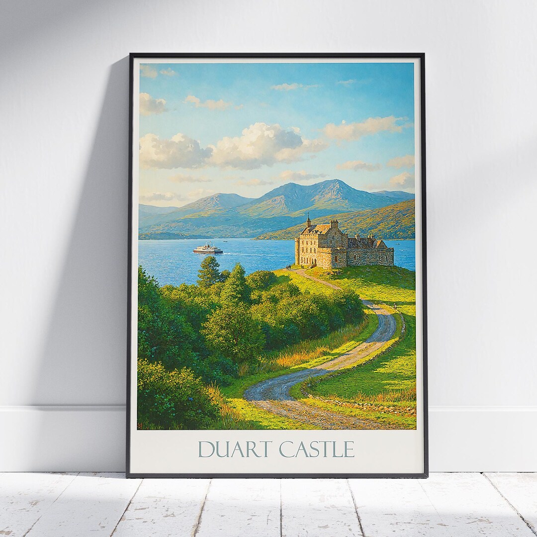 Duart Castle Art Print: Isle of Mull Scotland Travel Poster - Etsy