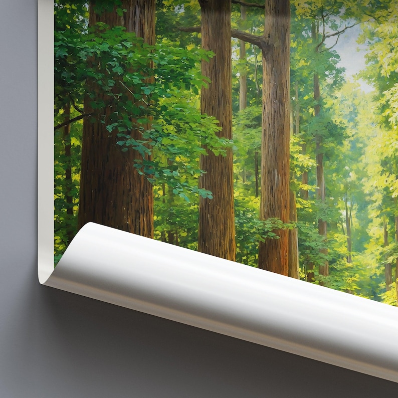 Kumano Kodo Japan Travel Poster: Forest Pilgrimage Path Painted Art ...