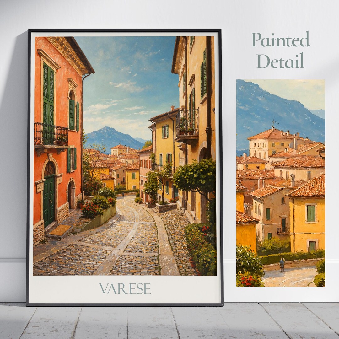 Varese Travel Print ~ Italy Travel Poster | Painted Wall Art Print ...