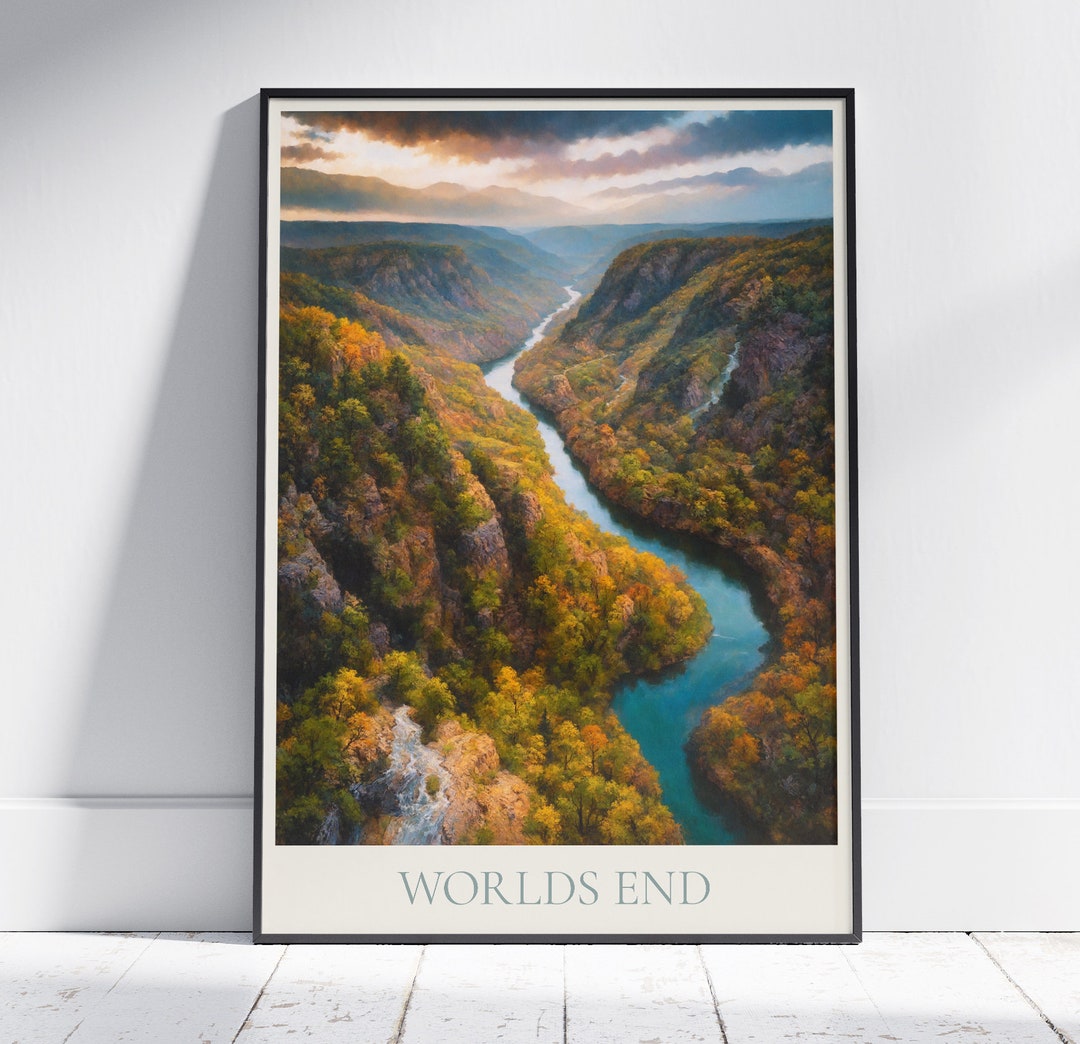 Worlds End State Park Travel Print Pennsylvania Travel Poster Wall Art ...