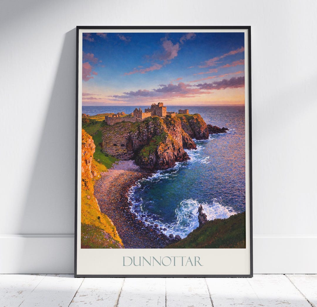 Dunnottar Castle Travel Print ~ Poster Scotland Travel Wall Art Home ...
