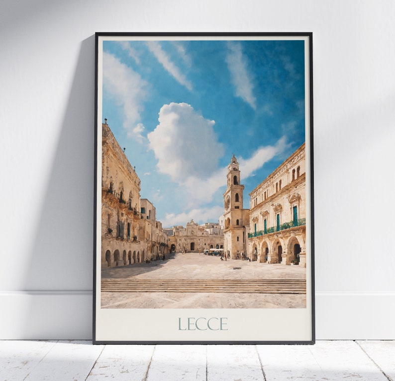 Lecce Travel Print Italy Classic Travel Poster Wall Art Home Decor Gift ...
