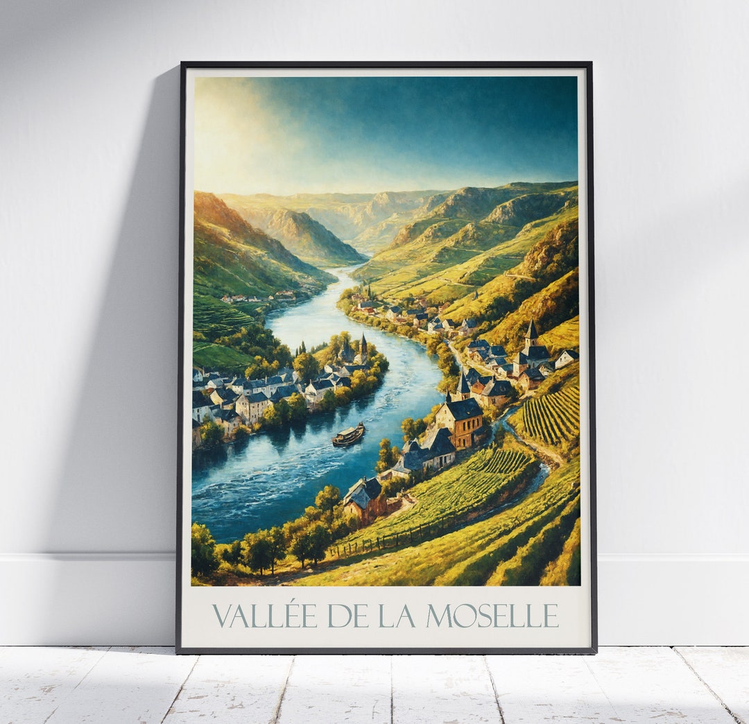Vallée De La Moselle Travel Print France Travel Poster Wall Art Home ...
