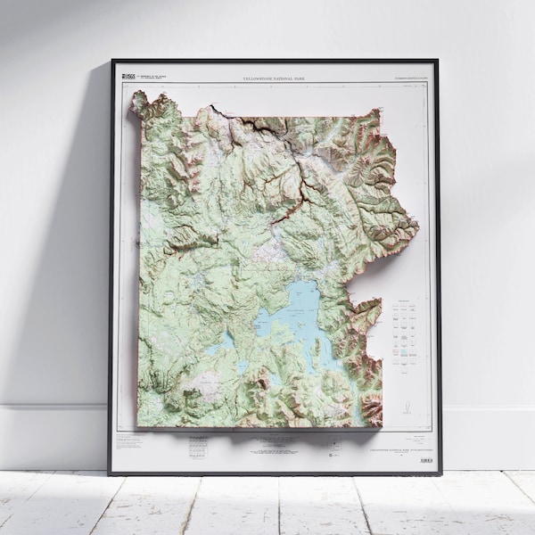 Yellowstone Park Map Poster - Etsy UK