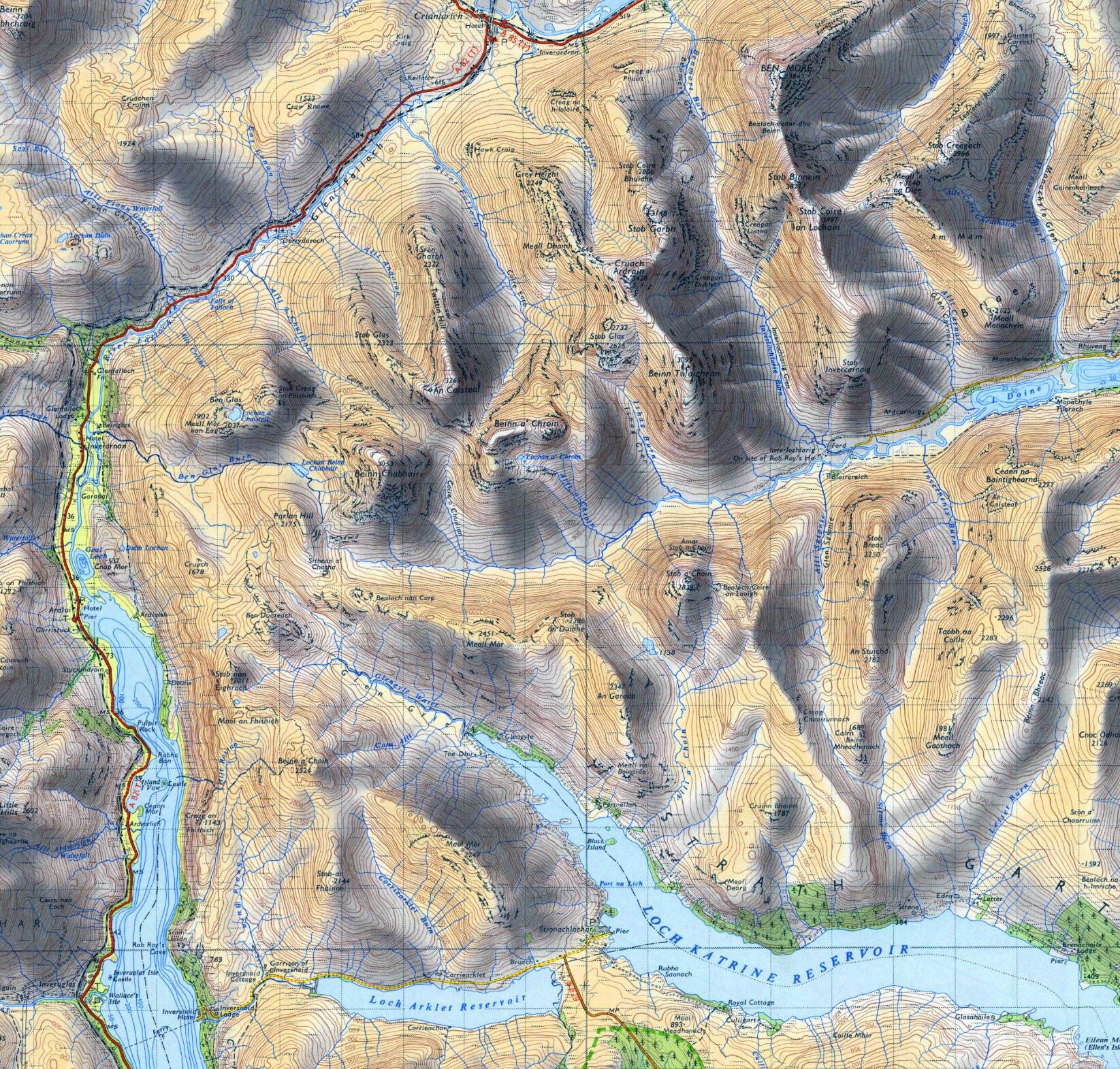 Loch Lomond & the Trossachs Vintage Map Print Poster Wall - Etsy UK