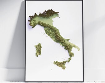 Dolomites italy Topographic Map of 1904 2D Poster Shaded Relief Map ...