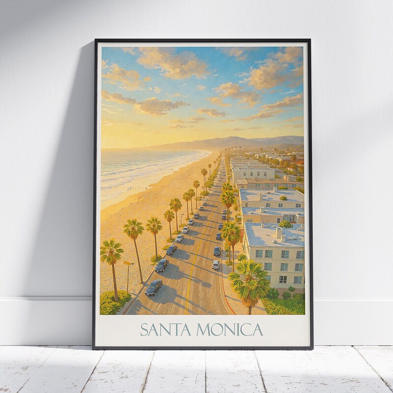 Santa Monica Poster - Etsy