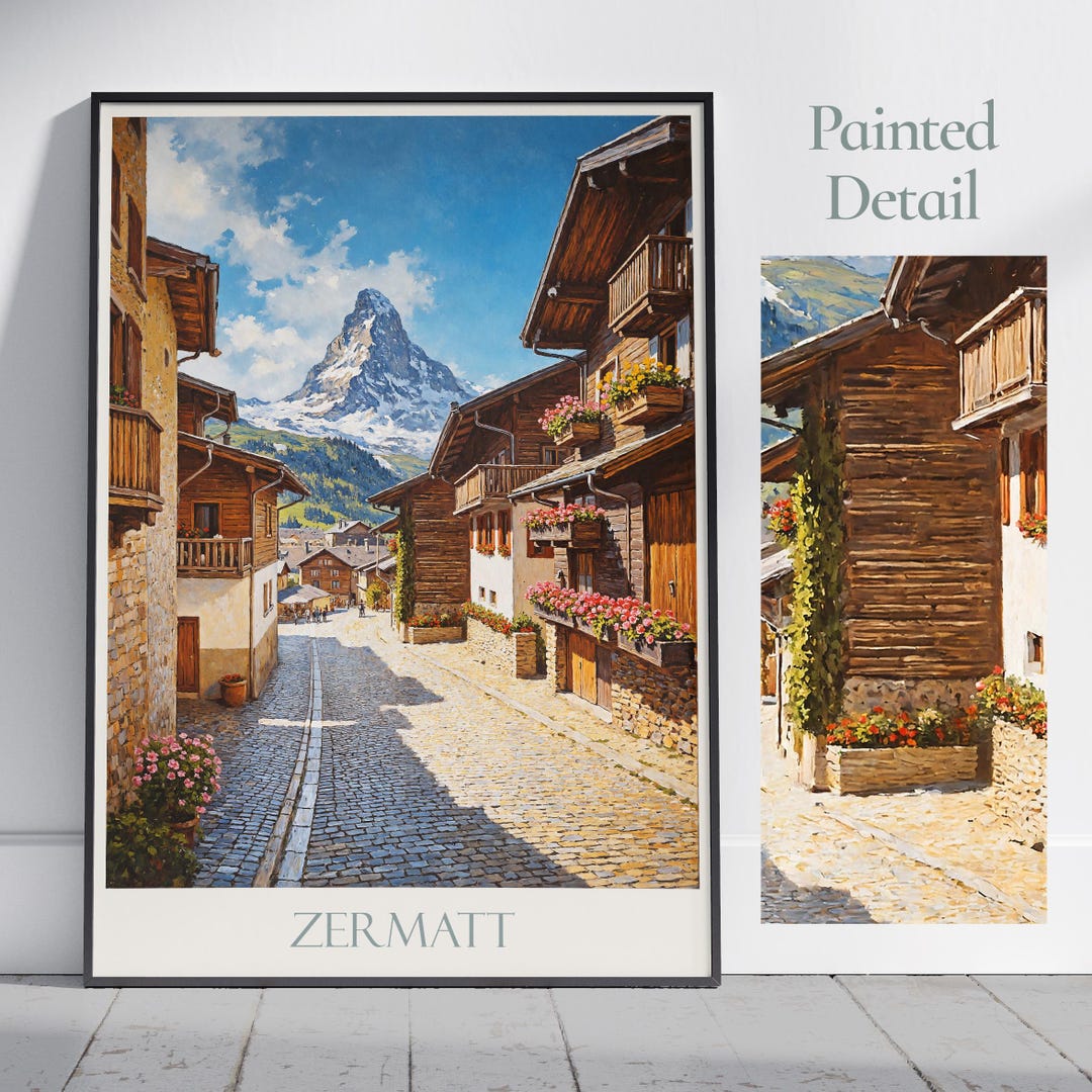 Zermatt Travel Print ~ Switzerland Travel Matterhorn Poster ...