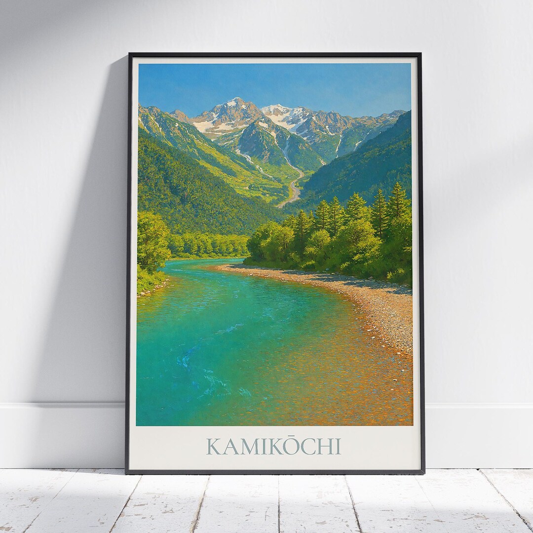 Vintage Kamikochi Japan Travel Poster: Alpine Landscape Art Print - Etsy UK