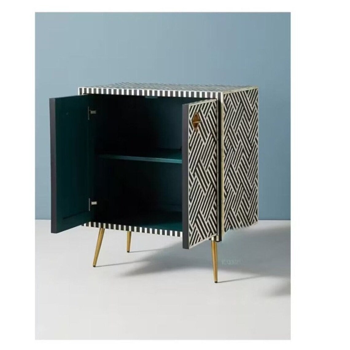 Bone Inlay Optical Design Entryway Cabinet Bone Inlay Furniture Bone ...