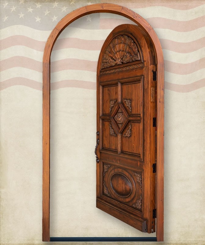 Tiger Carved Barn Door Antique Doors Farmhouse Sliding Barndoor Custom ...