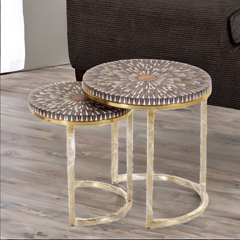 Bone Inlay End Table - Etsy