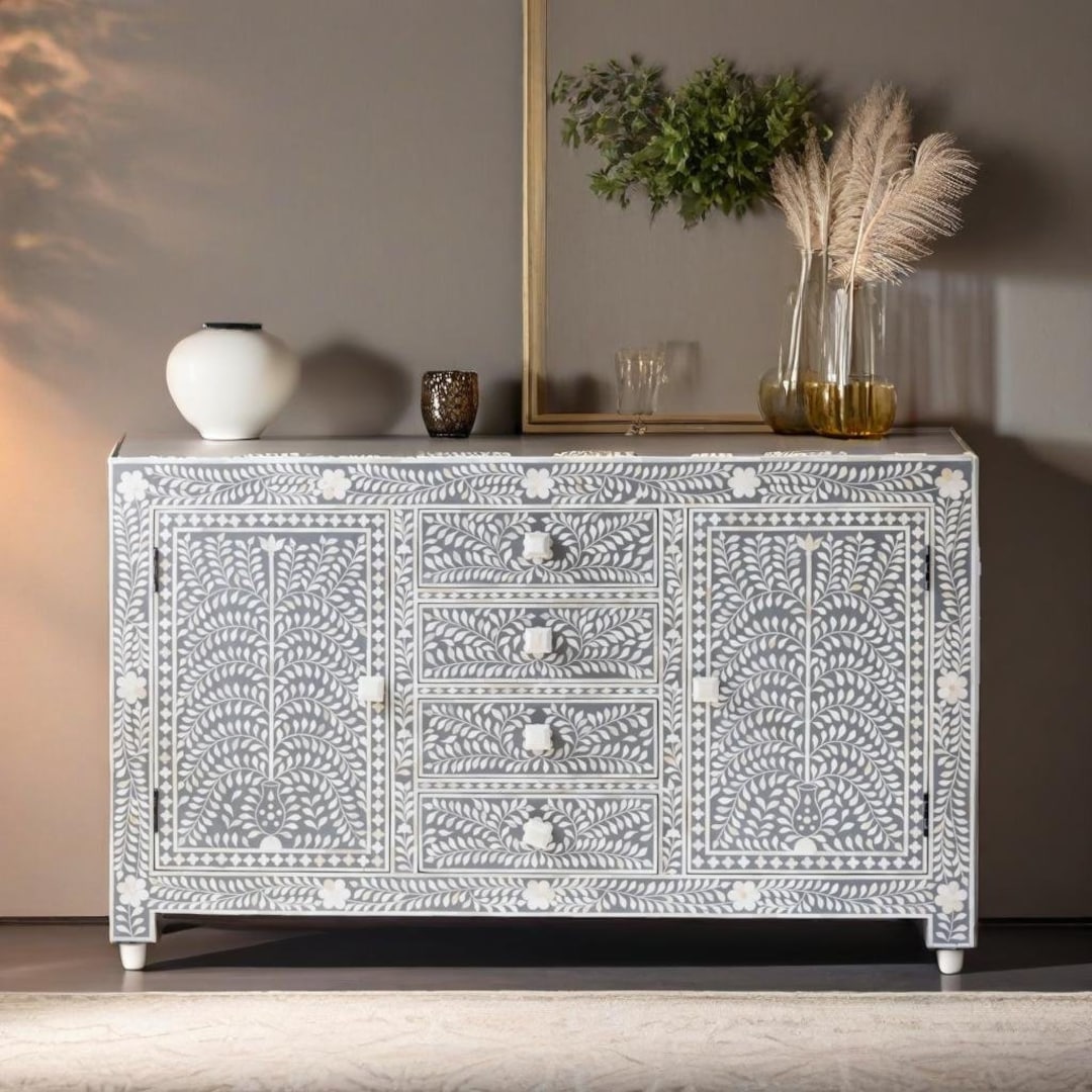 Bone Inlay Sideboard Bone Inlay Furniture Bone Inlay Drawer Dressing ...