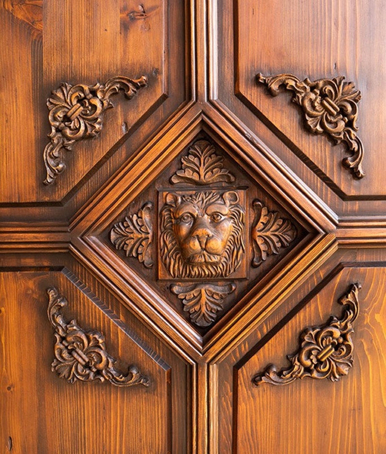 Tiger Carved Barn Door Antique Doors Farmhouse Sliding Barndoor Custom ...