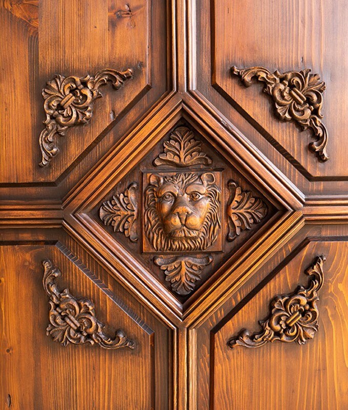 Tiger Carved Barn Door Antique Doors Farmhouse Sliding Barndoor Custom ...