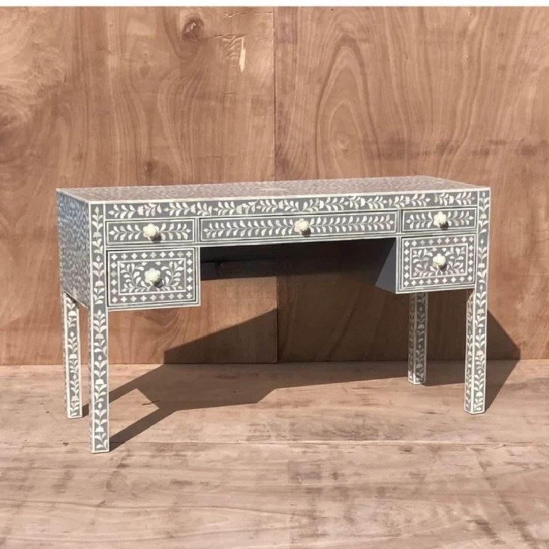 Bone Inlay Console Table | Bone Inlay Dresser | Bone Inlay Furniture ...