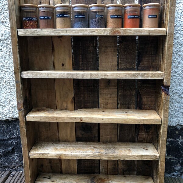Rustic Spice Rack - Etsy