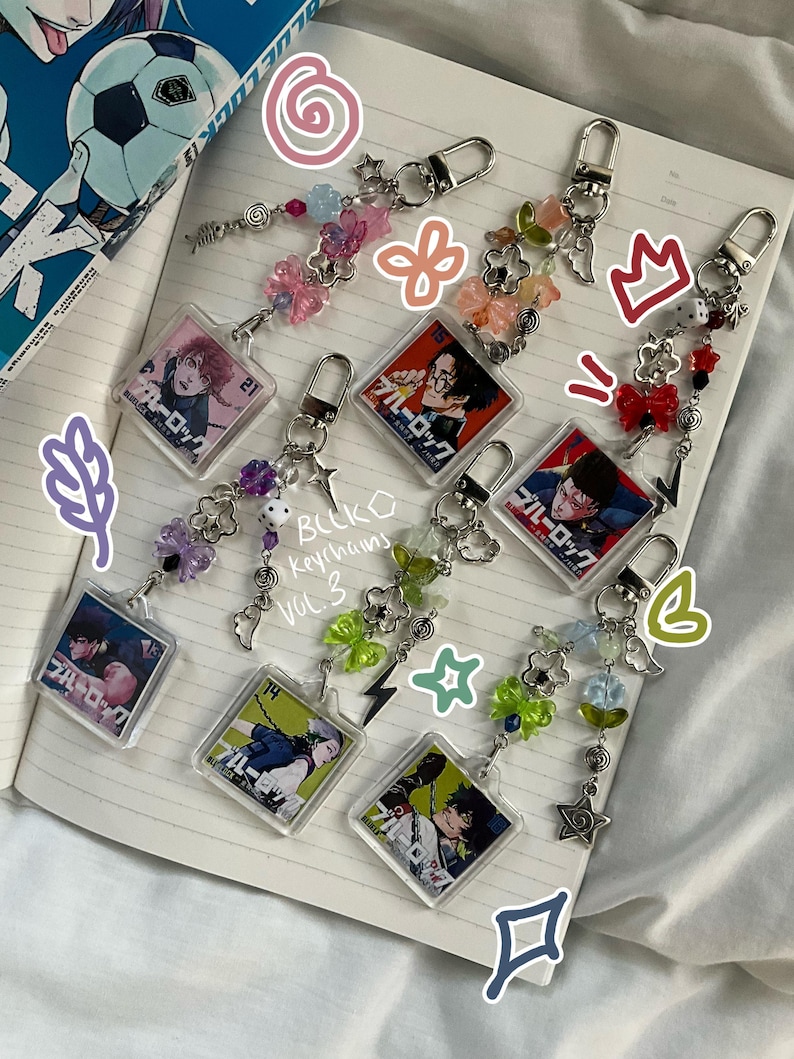 Blue Lock Keychains V3, Blue Lock Anime, Blue Lock, Blue Lock Bag Charm ...