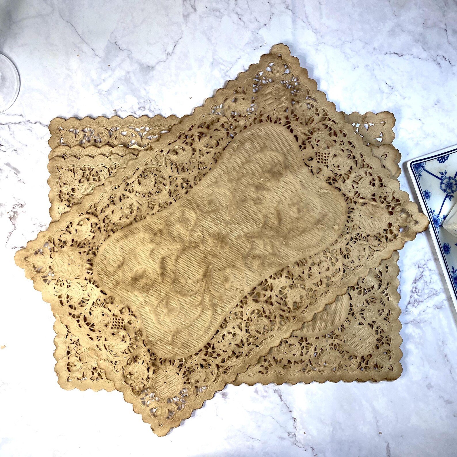 Vintage Doily Placemats Vintage French Lace Aged Doilies | Wedding ...