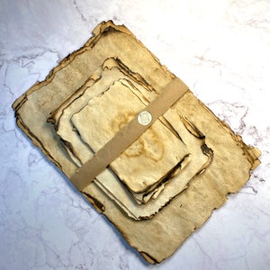 Burnt Paper Junk Journal Paper | Coffee Dyed Paper Embossed Doily Paper ...