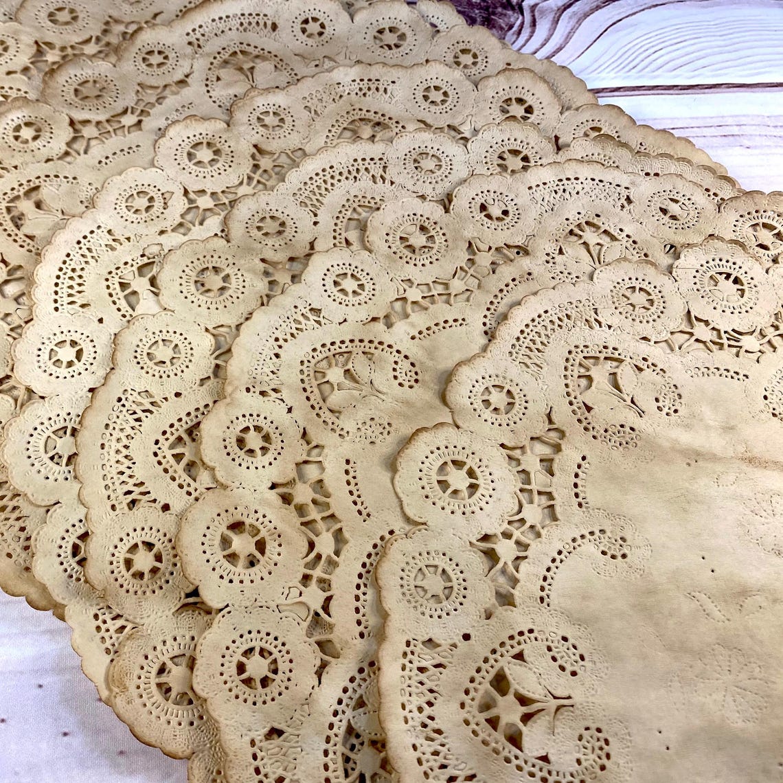 Paper Doilies Vintage Style French Lace Aged | 12 Inch | 10, 50, 100 ...