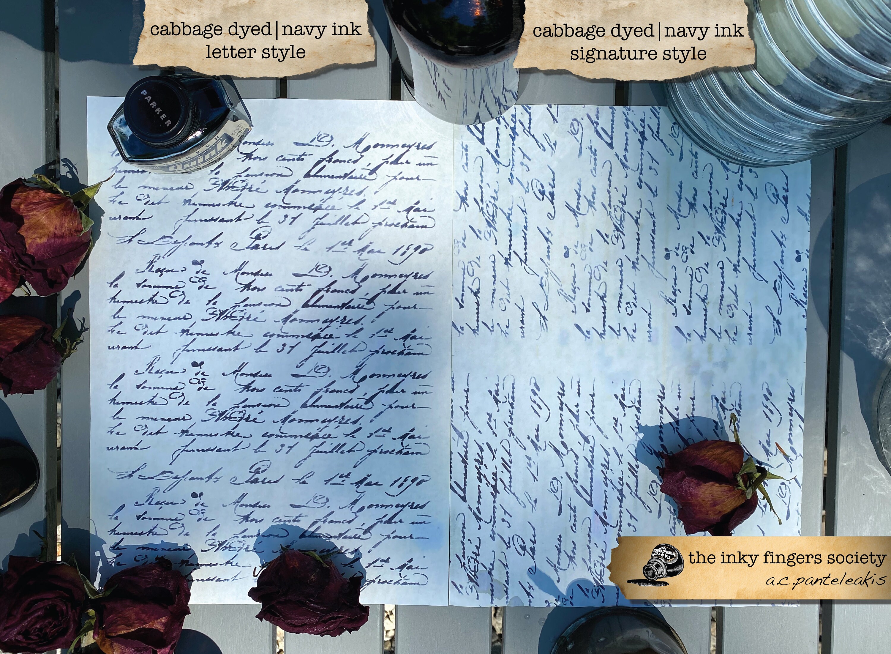 Hand Stenciled Permanent Ink Vintage Handwriting Script on - Etsy