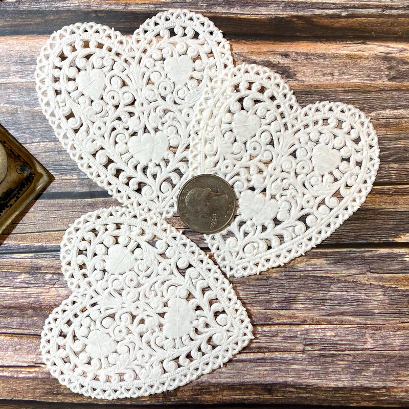 Heart Doilies - Etsy