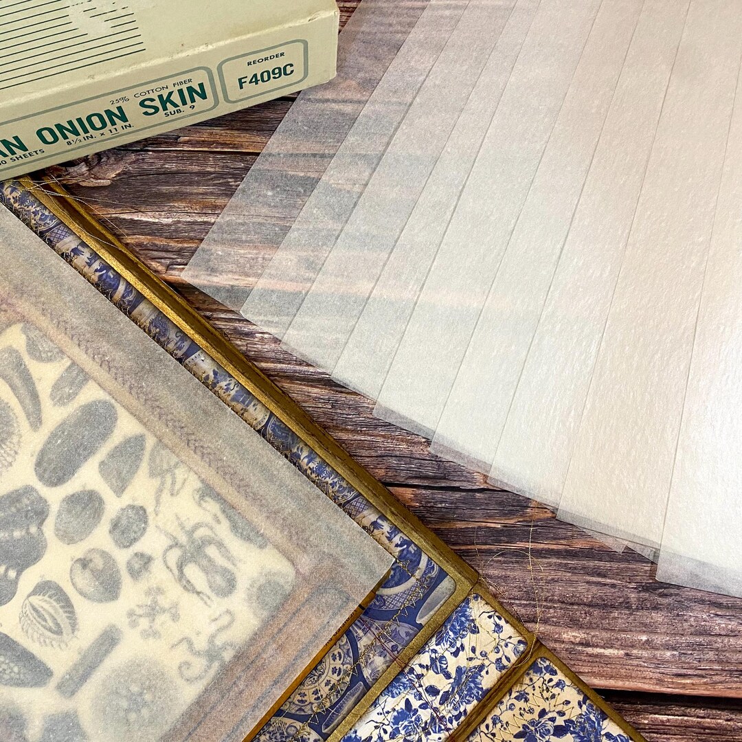 Vintage Onion Skin Typewriter Paper: 25% Cotton Cockle Finish (10 ...