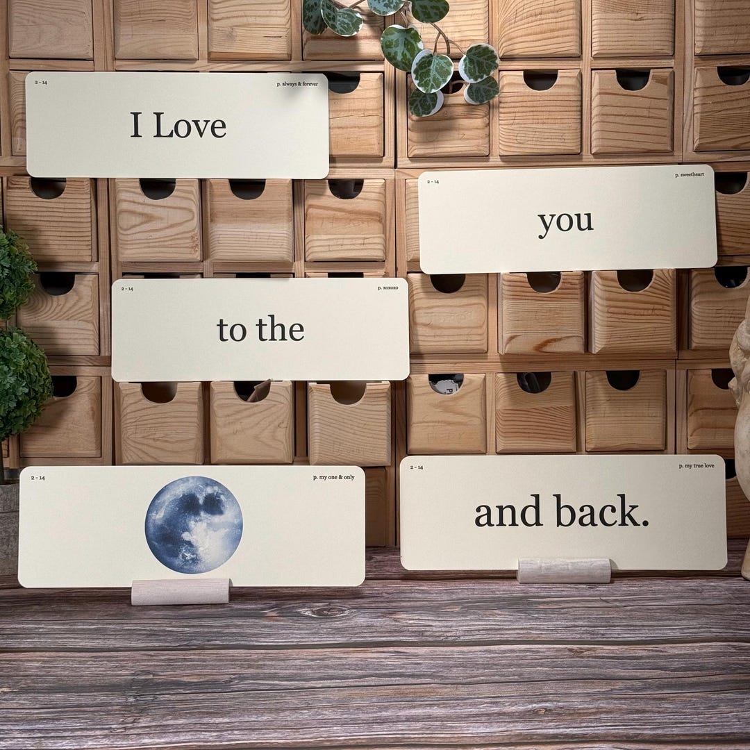 Valentine's Day Vintage Style Flash Cards | Large | Set of 5 | Plain ...