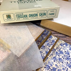 Vintage Onion Skin Typewriter Paper: 25% Cotton Cockle Finish (10 ...