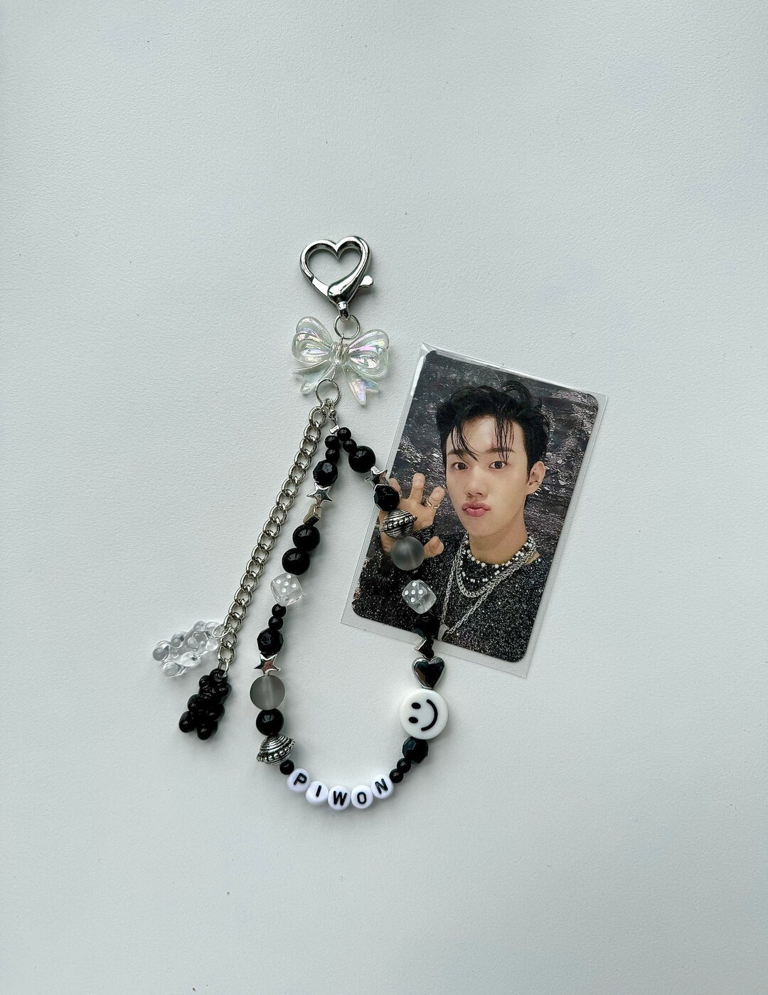 P1HARMONY "p1ece" Inspired Beaded Keychain - Etsy