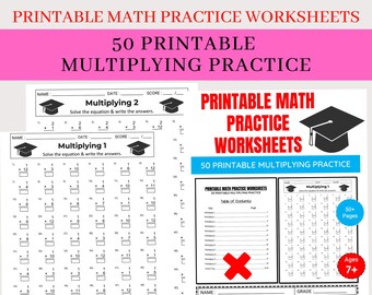2 Digit by 1 Digit Multiplication Worksheets for (Instant Download) - Etsy