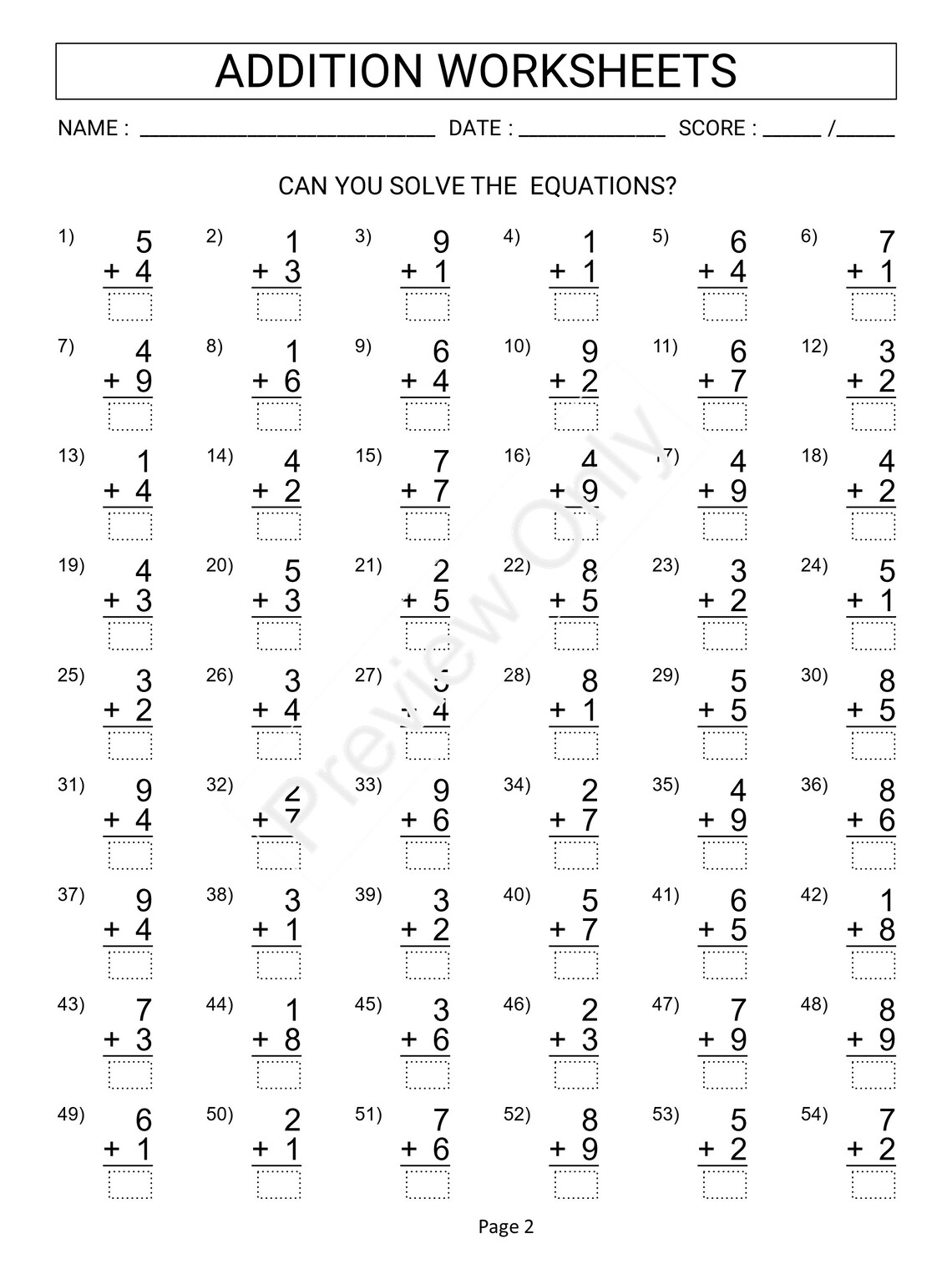 20-printable-first-grade-math-worksheets-for-kids-ages-5-8-etsy-canada