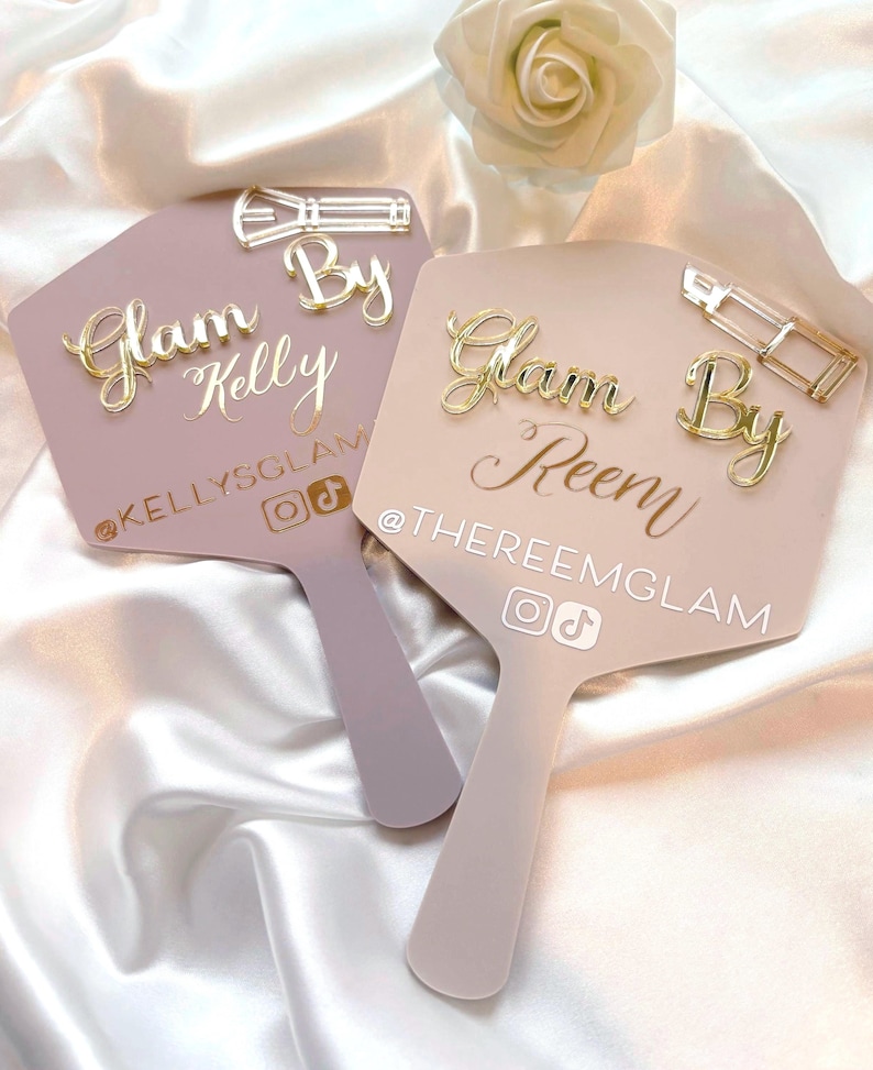 Makeup Artist Glam by Handheld Mirror, Mua Gift, Personalised Makeup ...