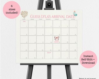 Due Date Game Butterfly - Etsy