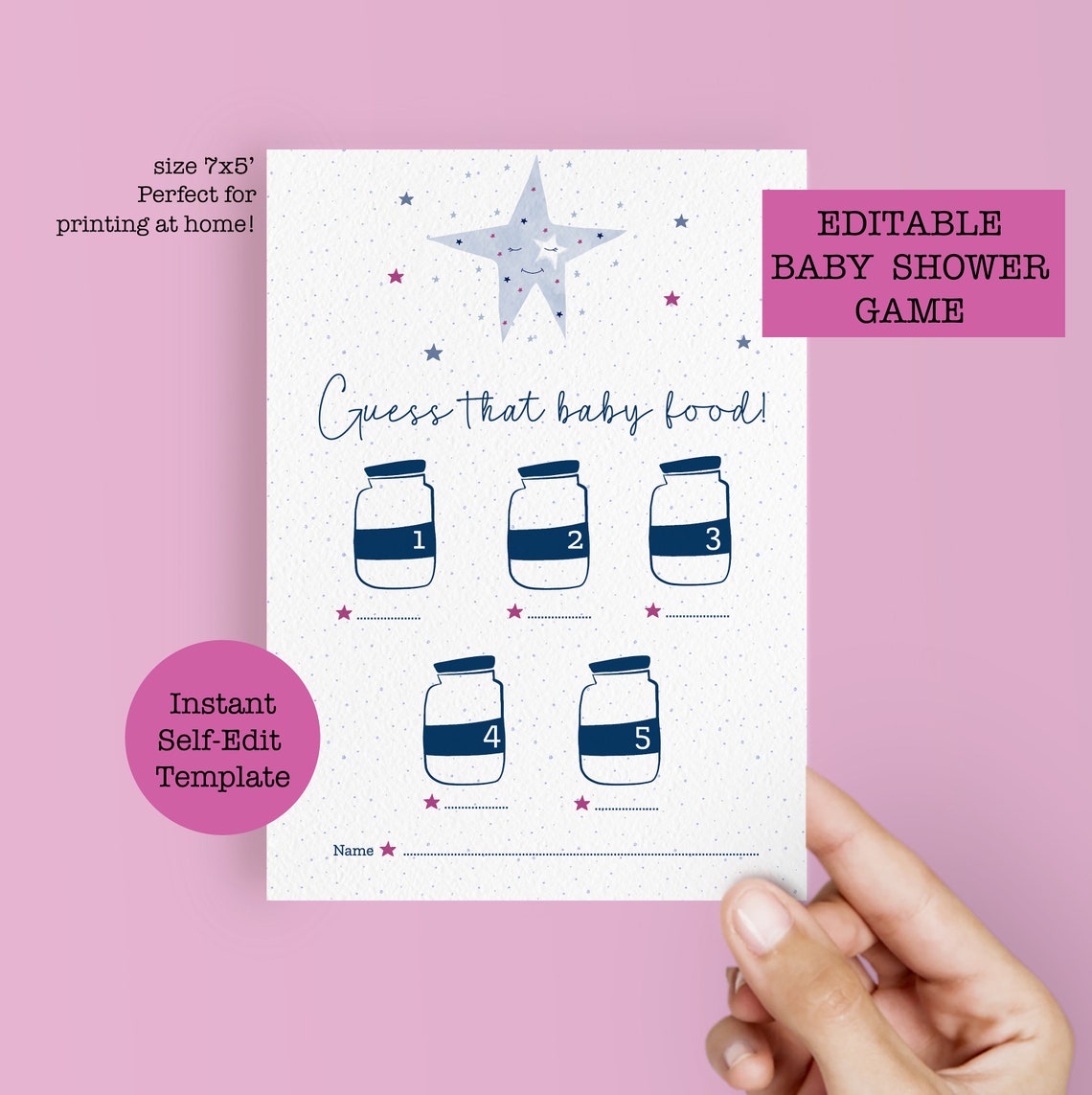 Baby Shower Games Twinkle Twinkle Little Star Guess That Baby - Etsy