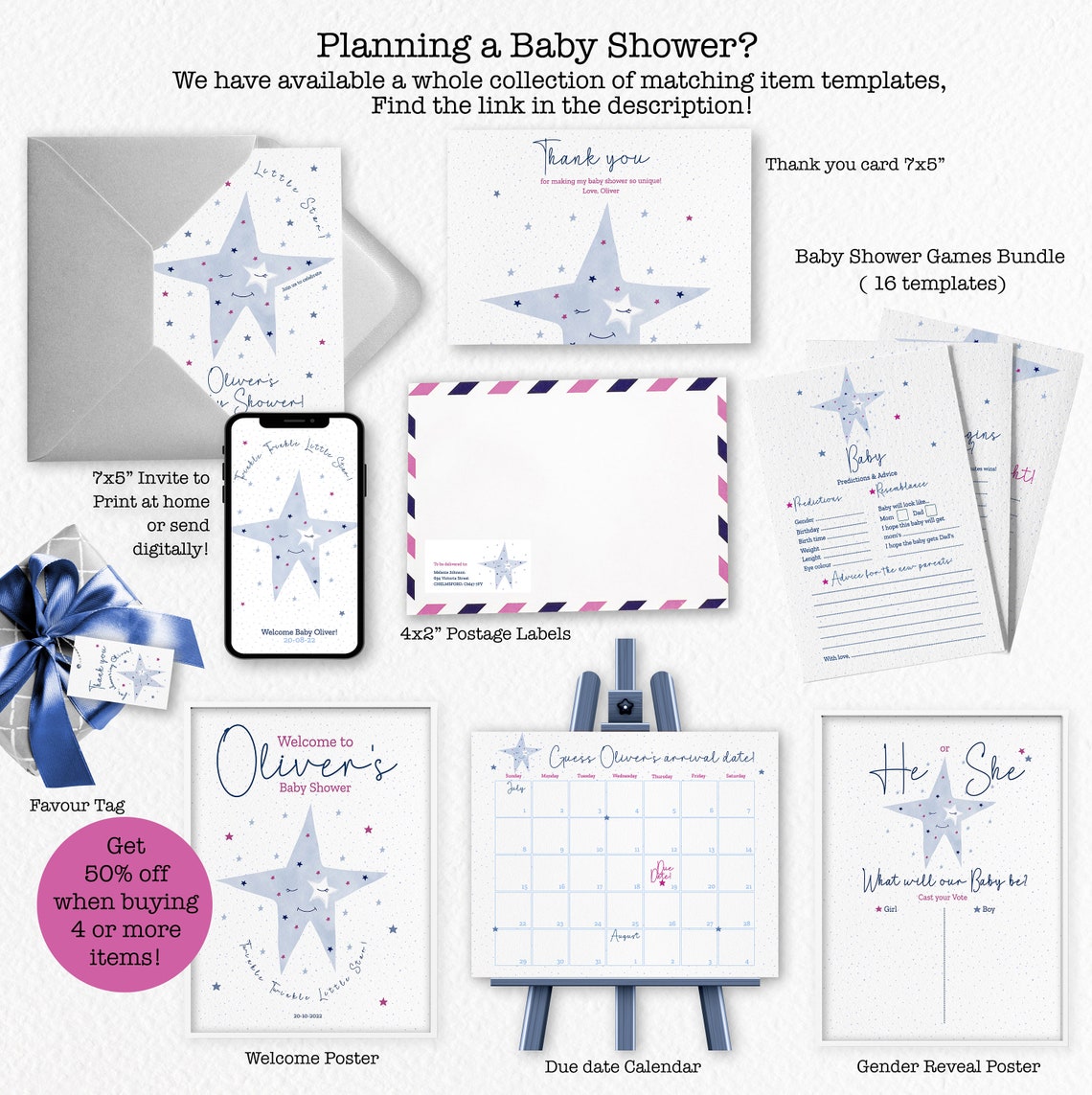 Baby Shower Games Twinkle Twinkle Little Star Guess That Baby - Etsy