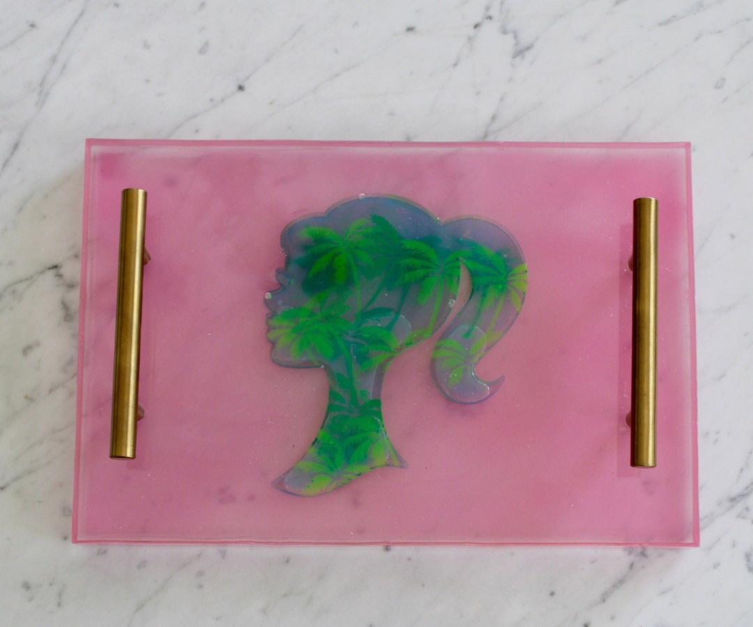 Tray With Handles Malibu Barbie Palm Trees - Etsy