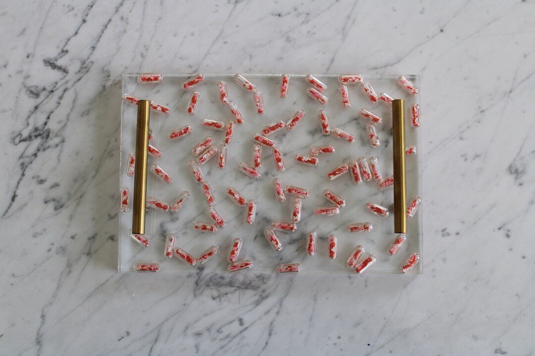 Pill Capsule With Heart Sprinkles Tray - Etsy