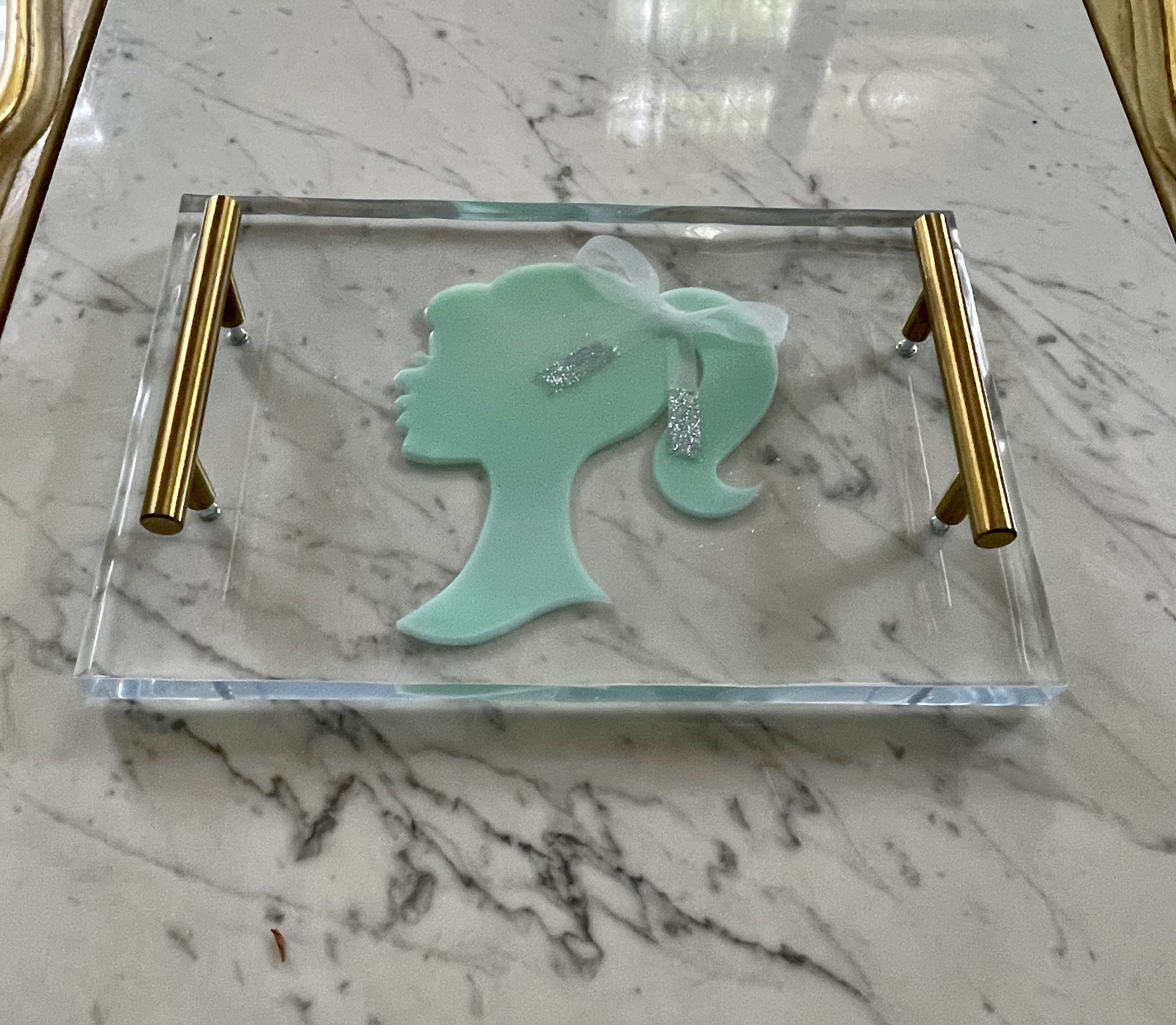 Barbie With Bow Tray - Etsy