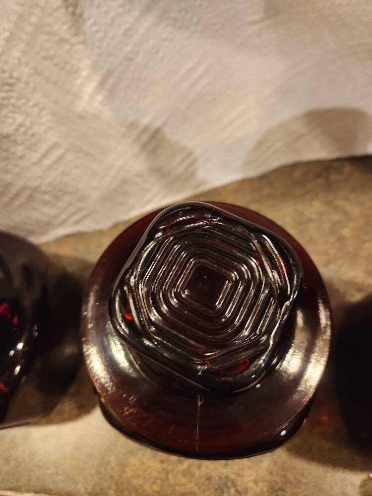Wheaton Ruby Glass Canister Set - Etsy