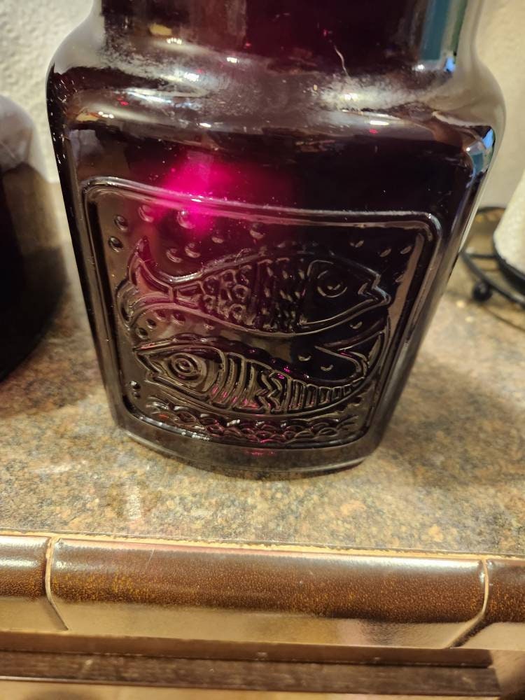 Wheaton Ruby Glass Canister Set - Etsy