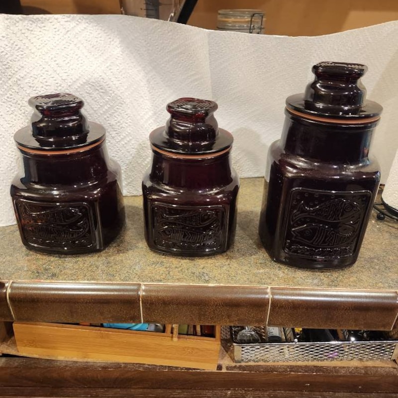 Carnival Glass Canister - Etsy