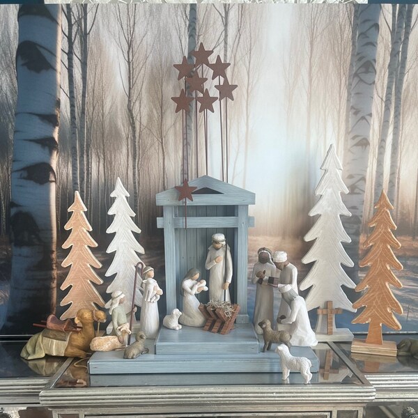 Nativity Creche - Etsy