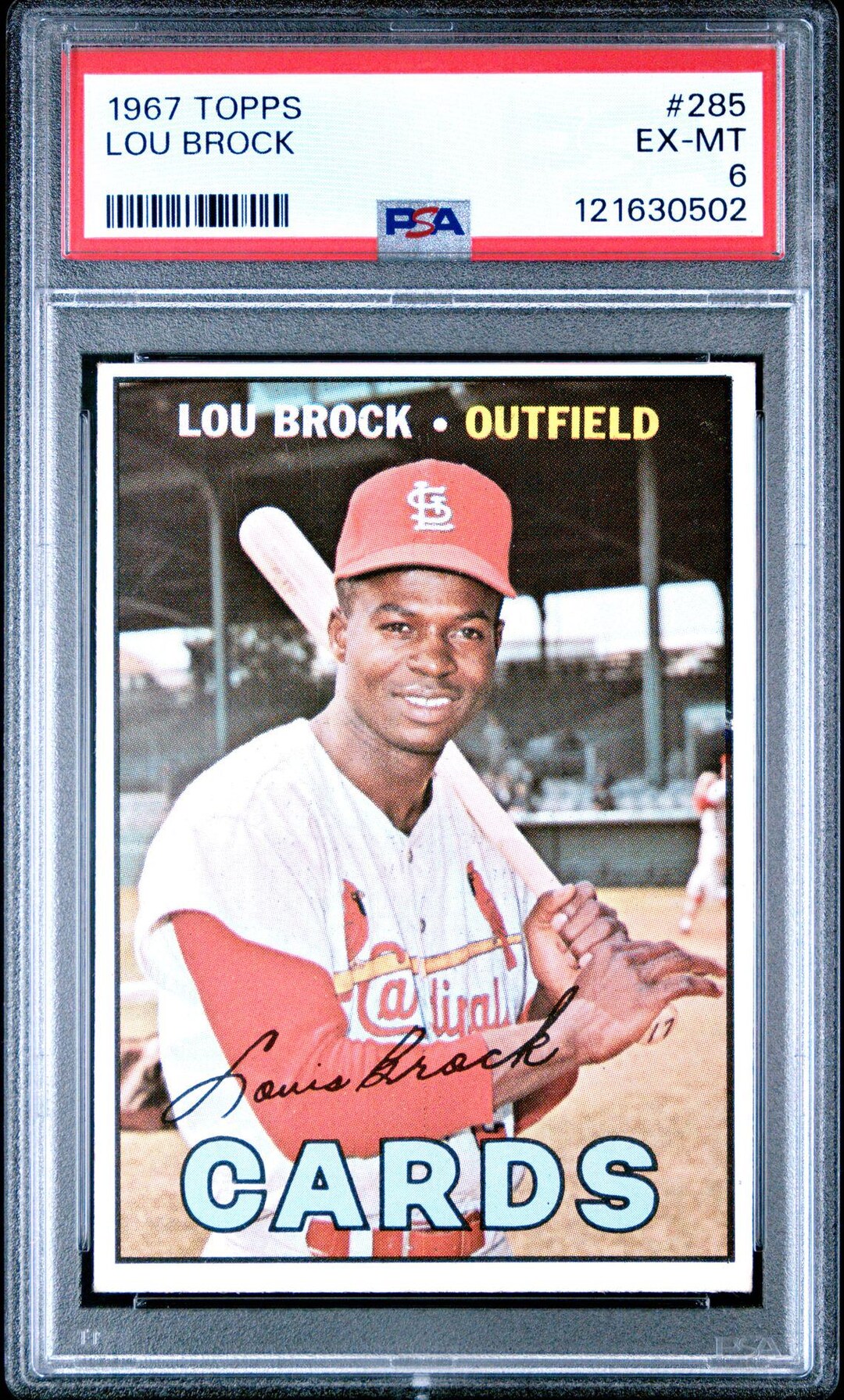 1967 Topps 285 Lou Brock Card PSA 6 EX-MT - Etsy